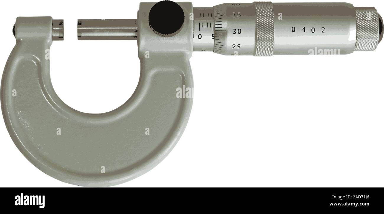 micrometer isolated on a white background. Vector illustration Stock ...