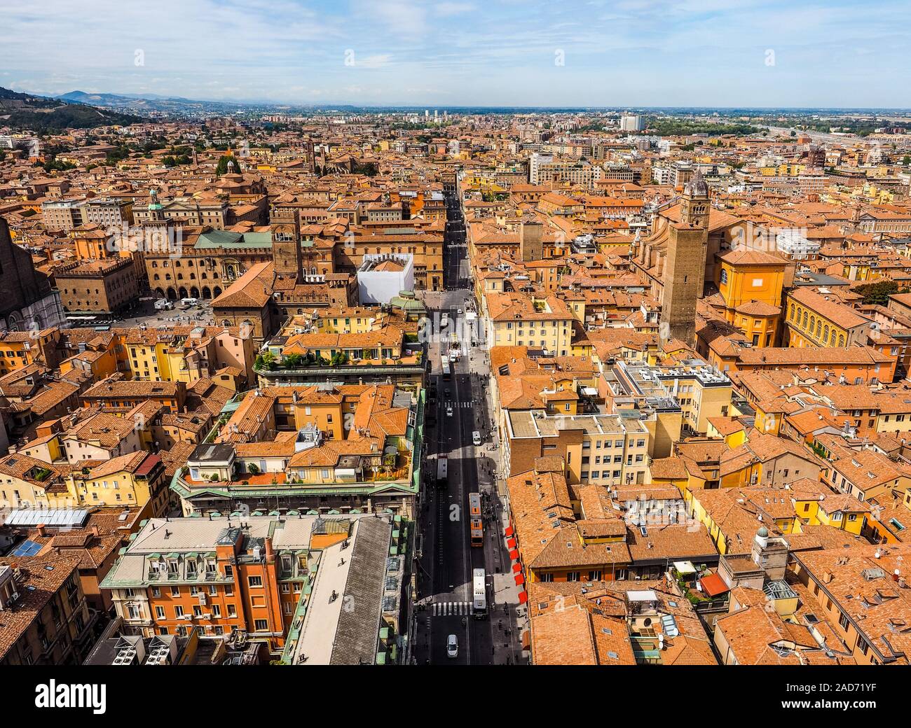 Aerial view of Bologna (hdr Stock Photo - Alamy