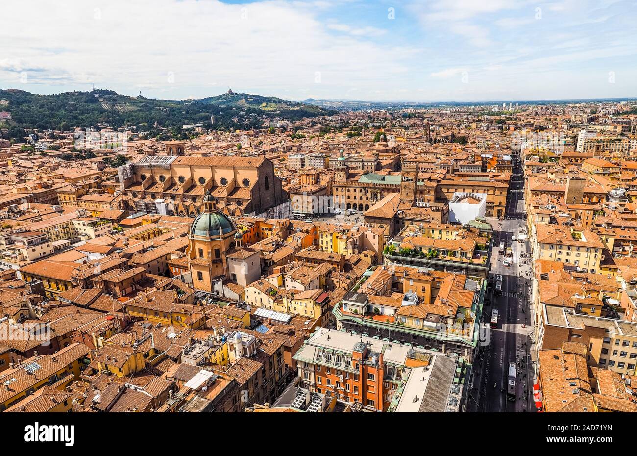 Aerial view of Bologna (hdr Stock Photo - Alamy