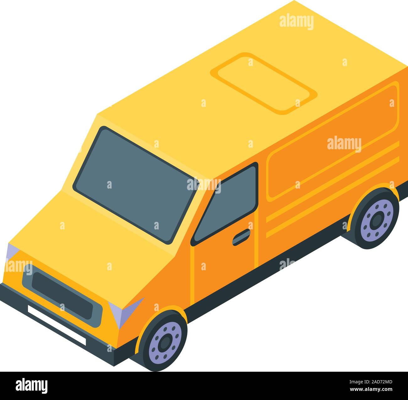 Yellow van icon, isometric style Stock Vector Image & Art - Alamy