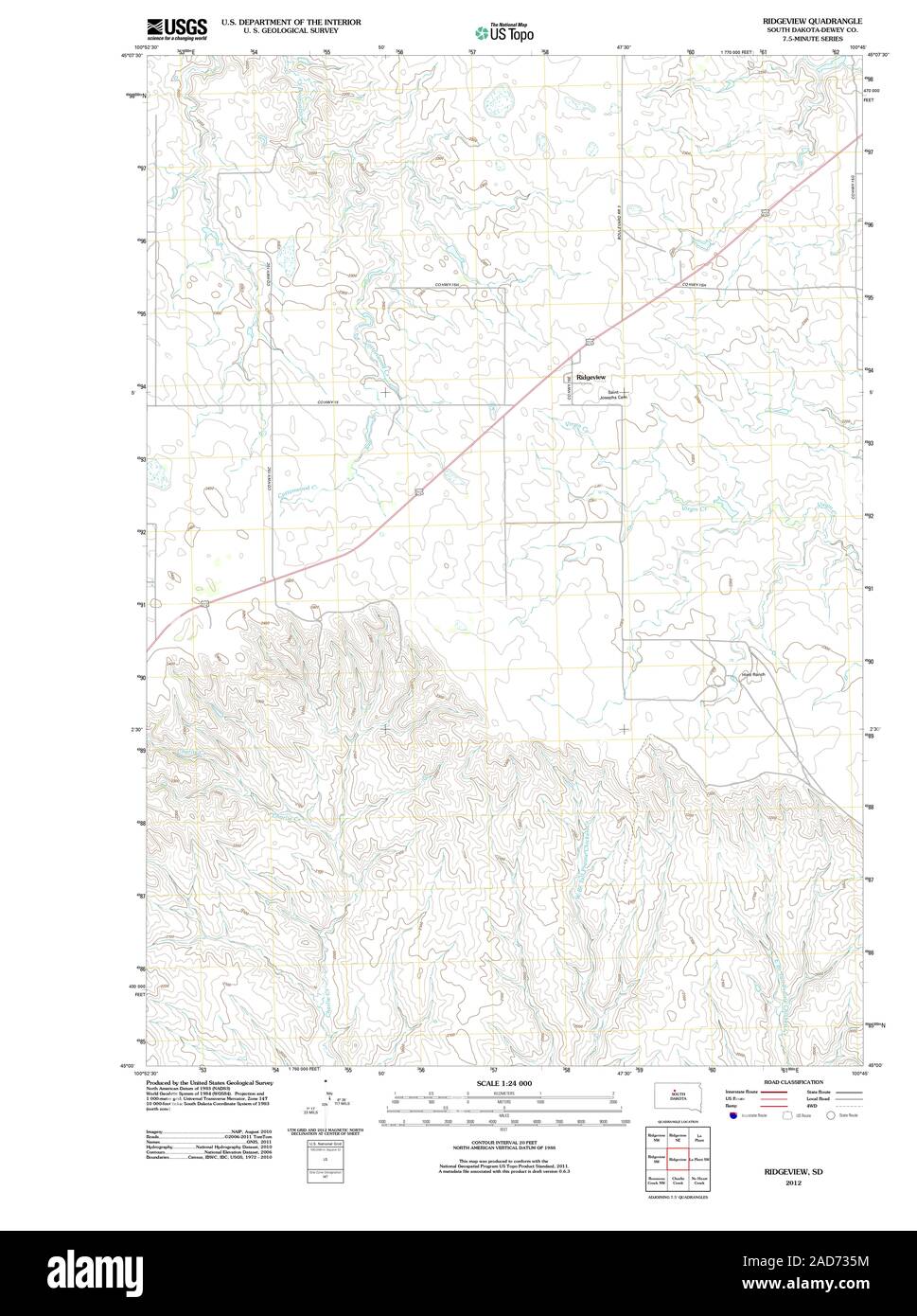 Map of ridgeview south dakota Cut Out Stock Images & Pictures - Alamy