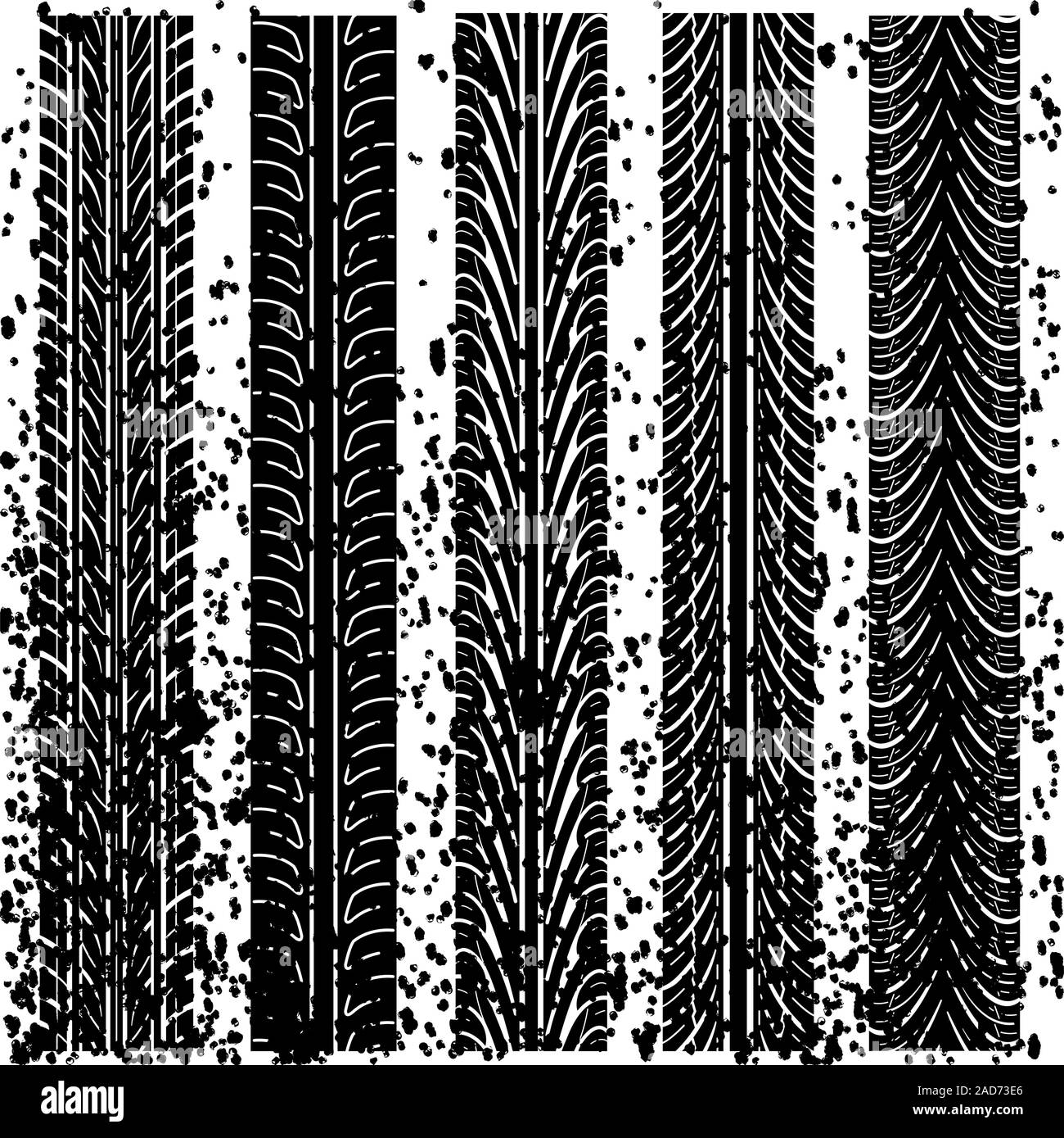 Set of detailed tire prints, vector illustration Stock Vector Image ...