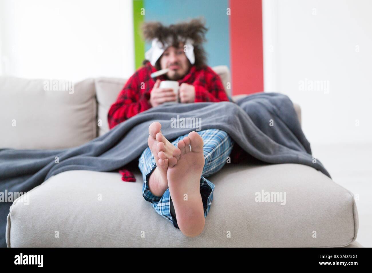 Man has fever hi-res stock photography and images - Alamy