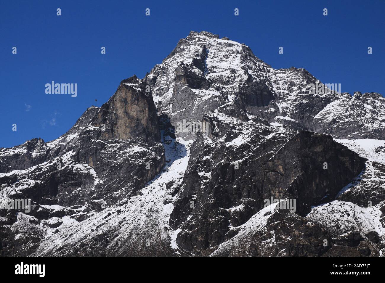 Mount Khumbi Yul Lha also named Khumbila. God in the Sherpa culture ...