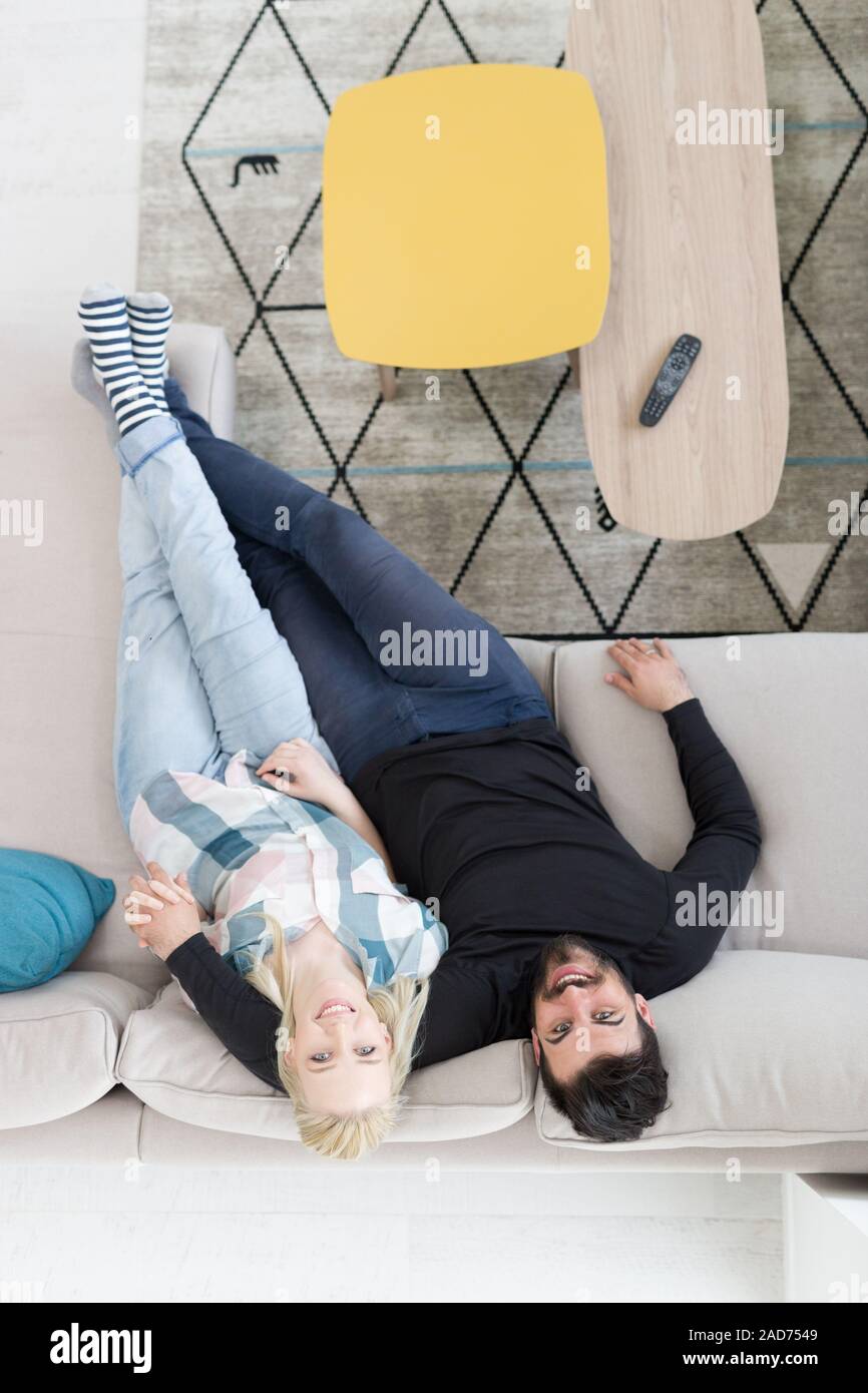 Young couple top view hi-res stock photography and images - Alamy