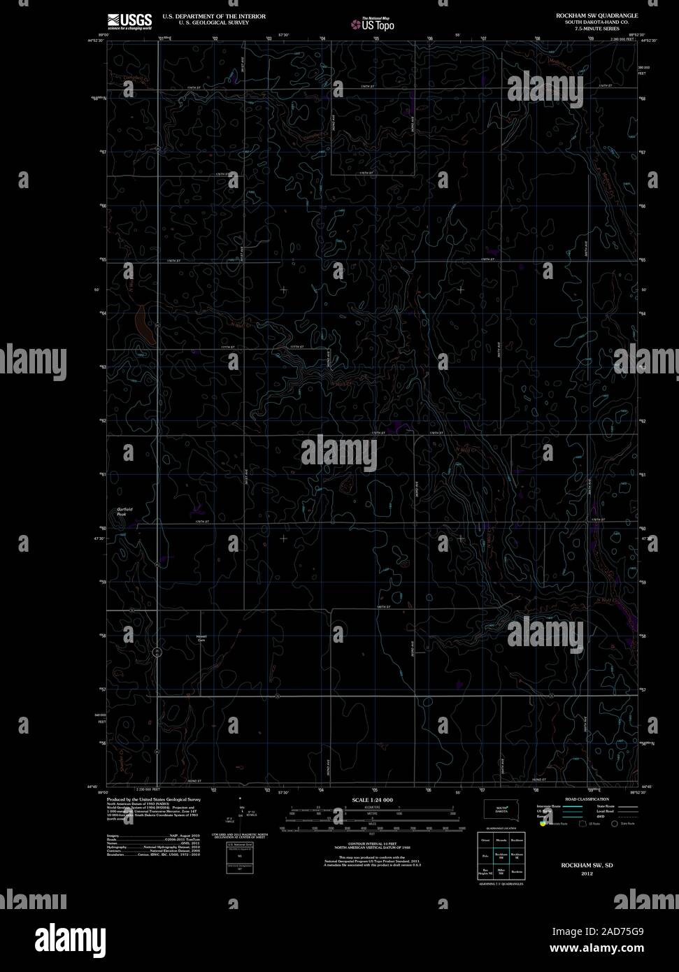 Map of rockham south dakota hi-res stock photography and images - Alamy