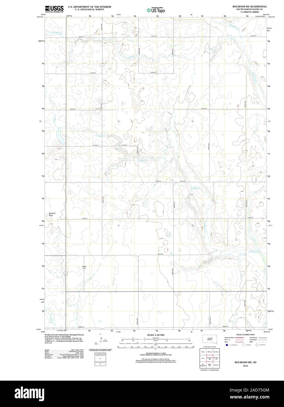 Map of rockham south dakota Cut Out Stock Images & Pictures - Alamy