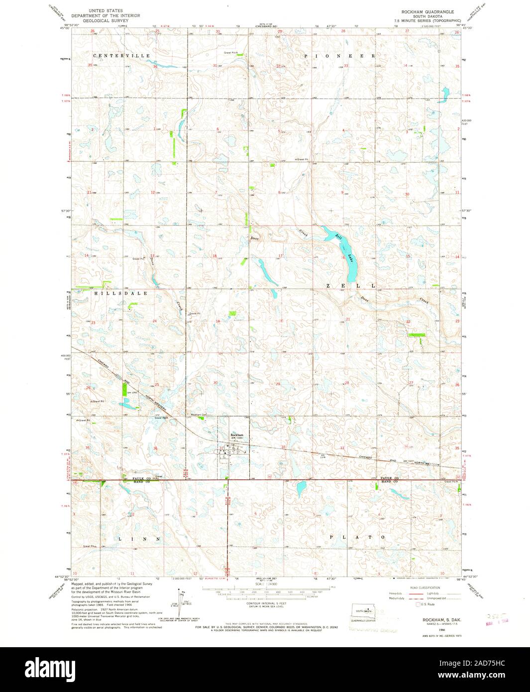 Map of rockham south dakota Cut Out Stock Images & Pictures - Alamy