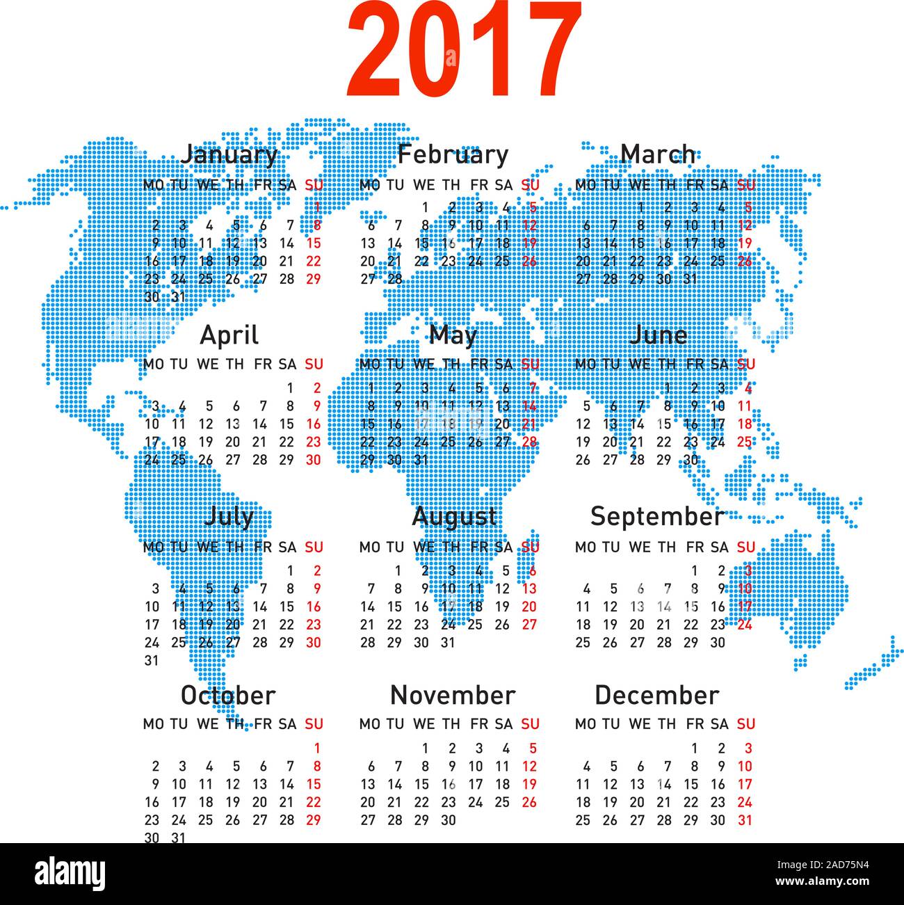 2017 world map Stock Vector Images - Alamy