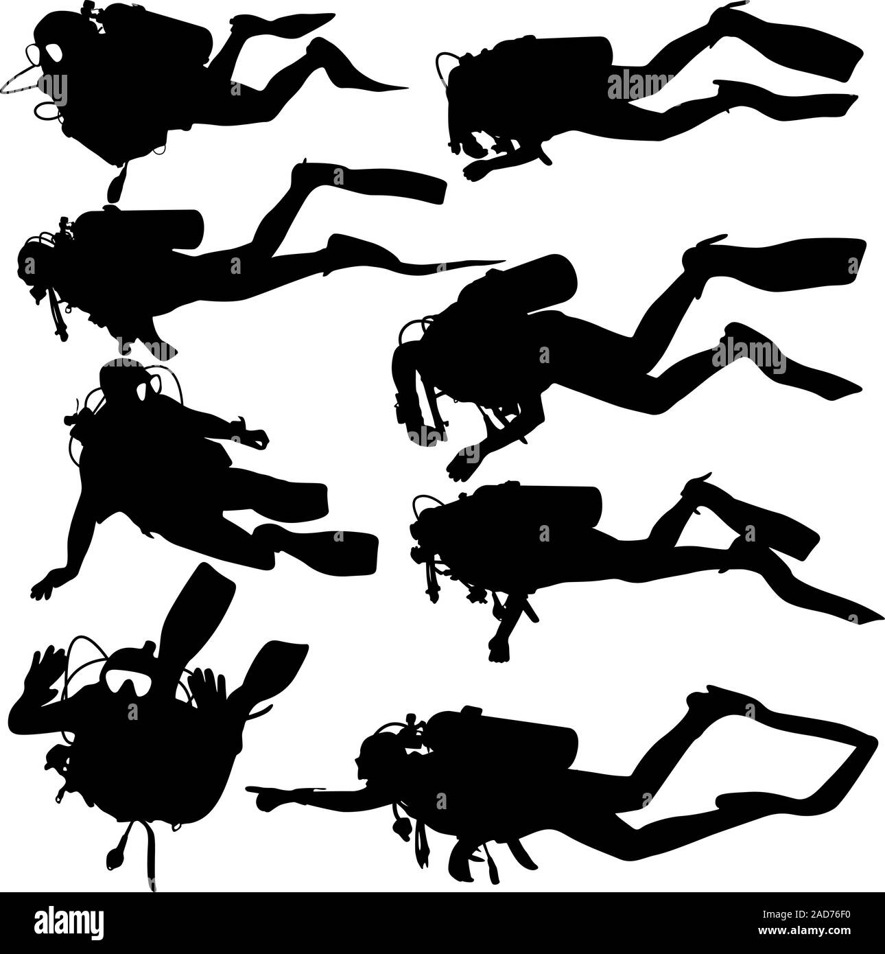 Freediver vector vectors hi-res stock photography and images - Alamy