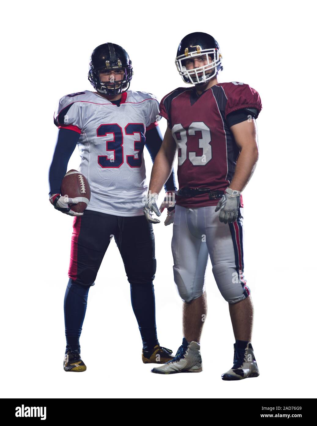 American football field with players Cut Out Stock Images & Pictures ...