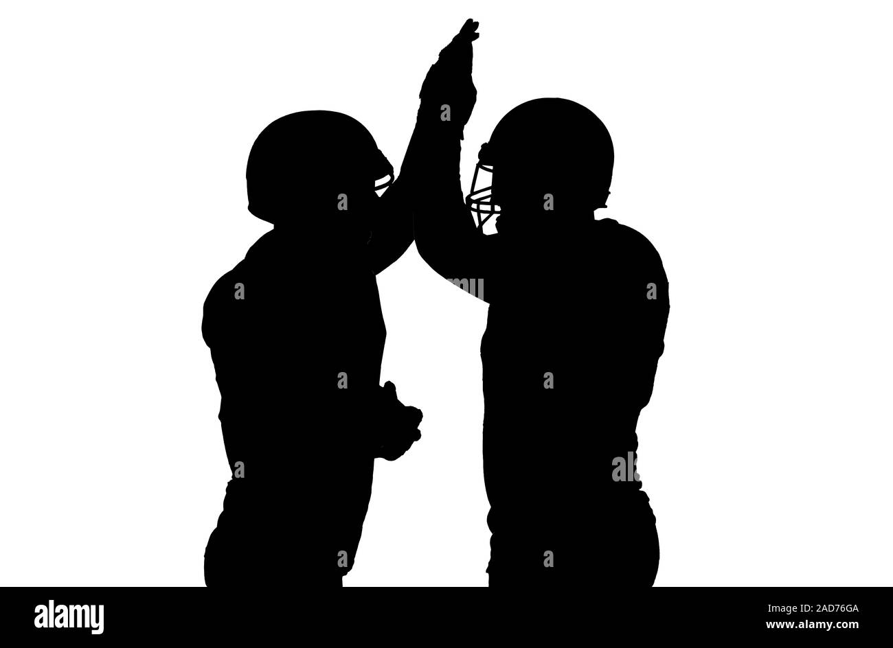 american football players celebrating after scoring a touchdown Stock ...