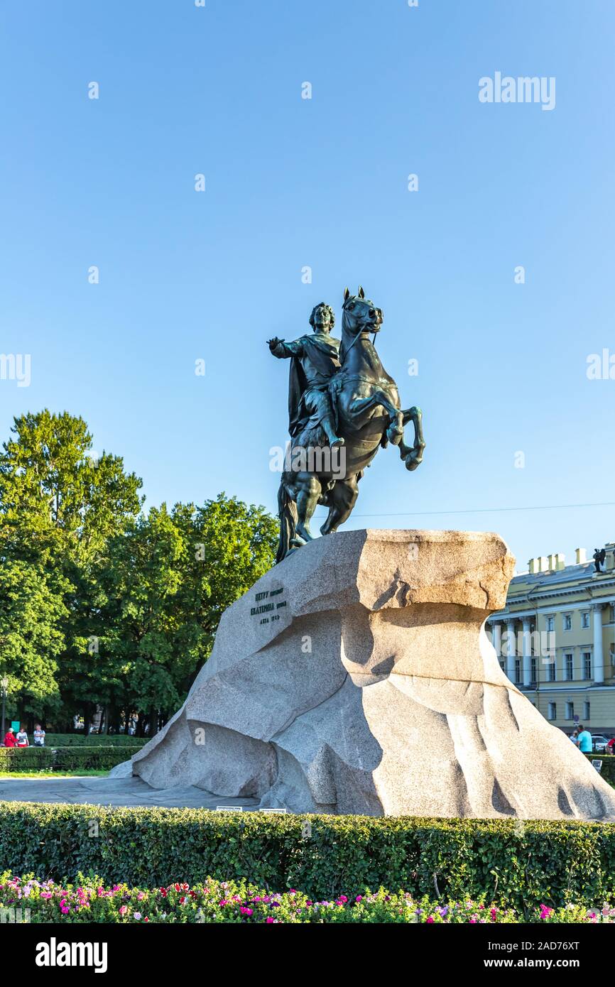 Monument to Peter the Great, Bronze Horseman, in Saint Petersburg ...
