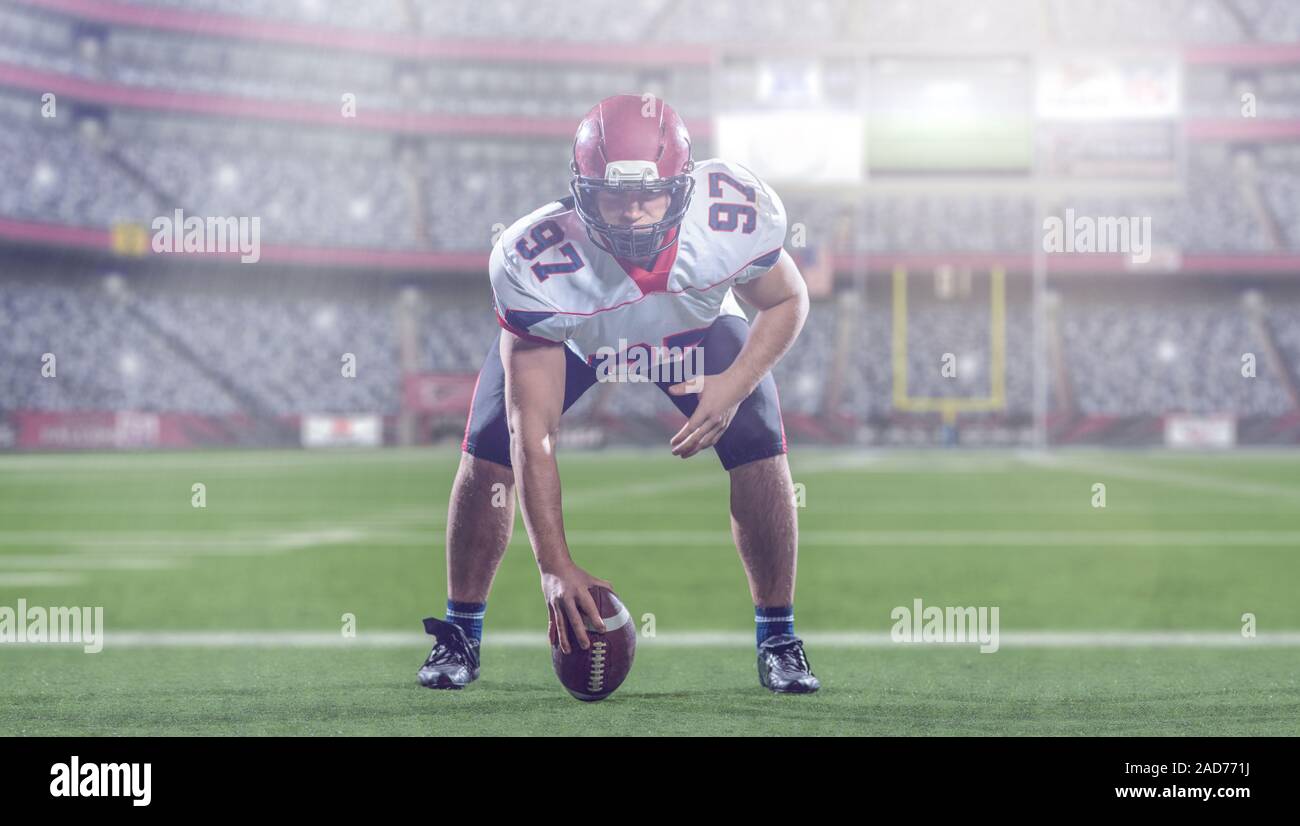 Professional football player preparing game hi-res stock photography ...