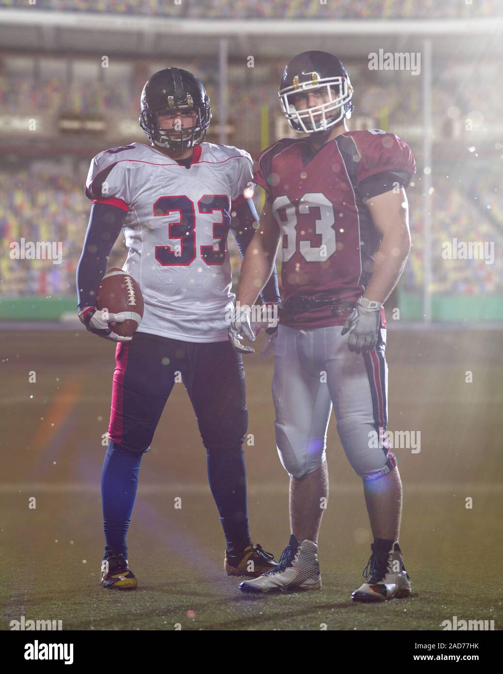 Portrait two football players standing hi-res stock photography and ...