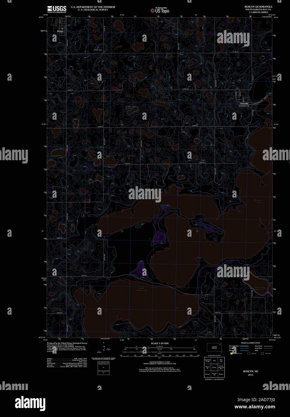 Map of roslyn hi-res stock photography and images - Alamy