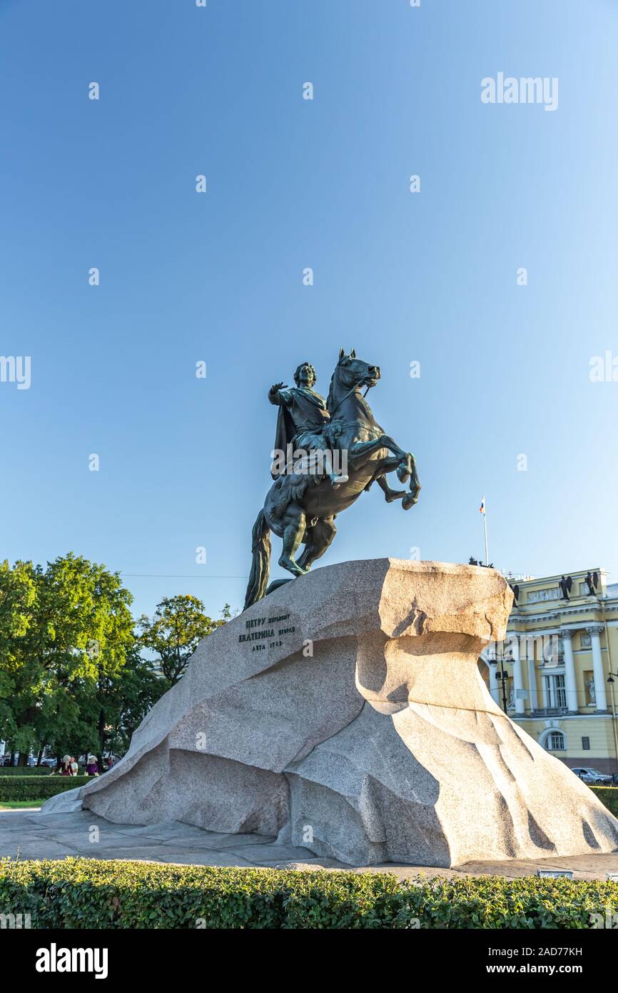 Monument to Peter the Great, Bronze Horseman, in Saint Petersburg ...