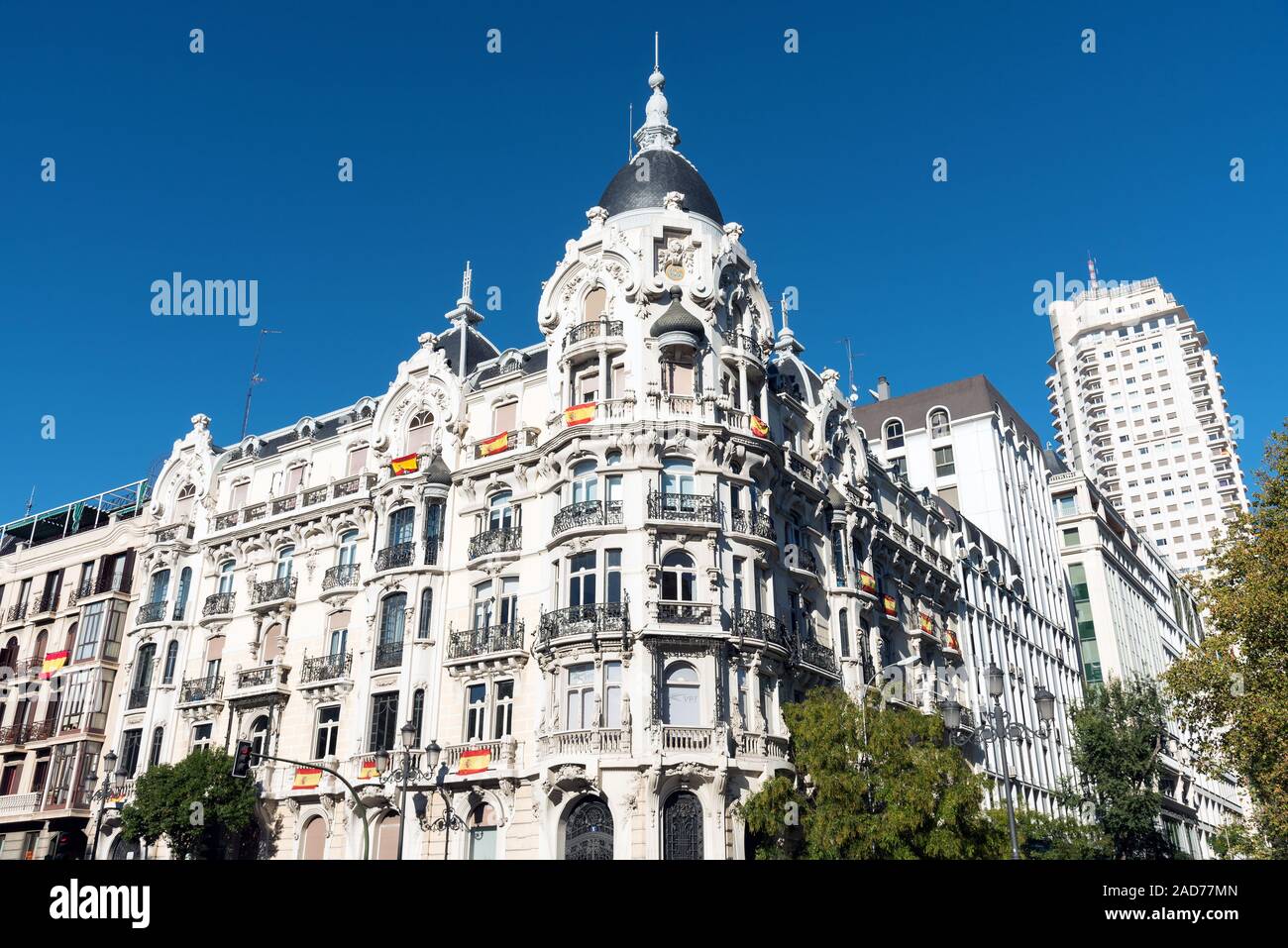 Historic building seen in downtown Madrid, Spain Stock Photo - Alamy
