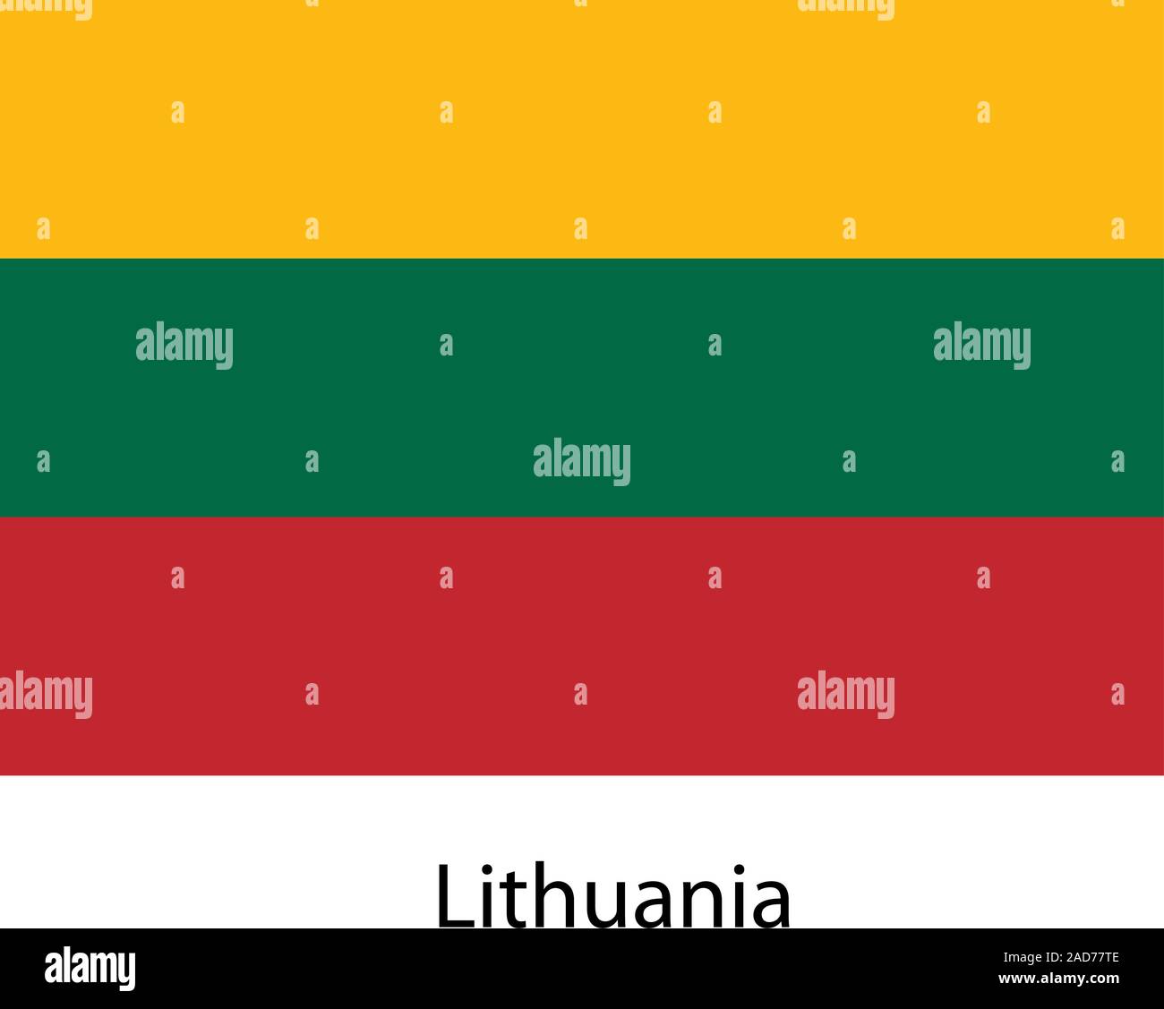 Flag of the country lithuania. Vector illustration. Exact colors Stock ...