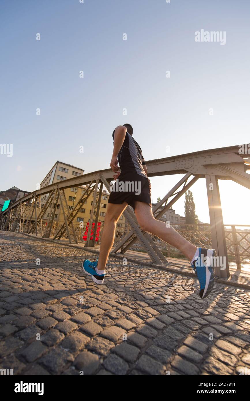 Man Running Across Street High Resolution Stock Photography and Images ...