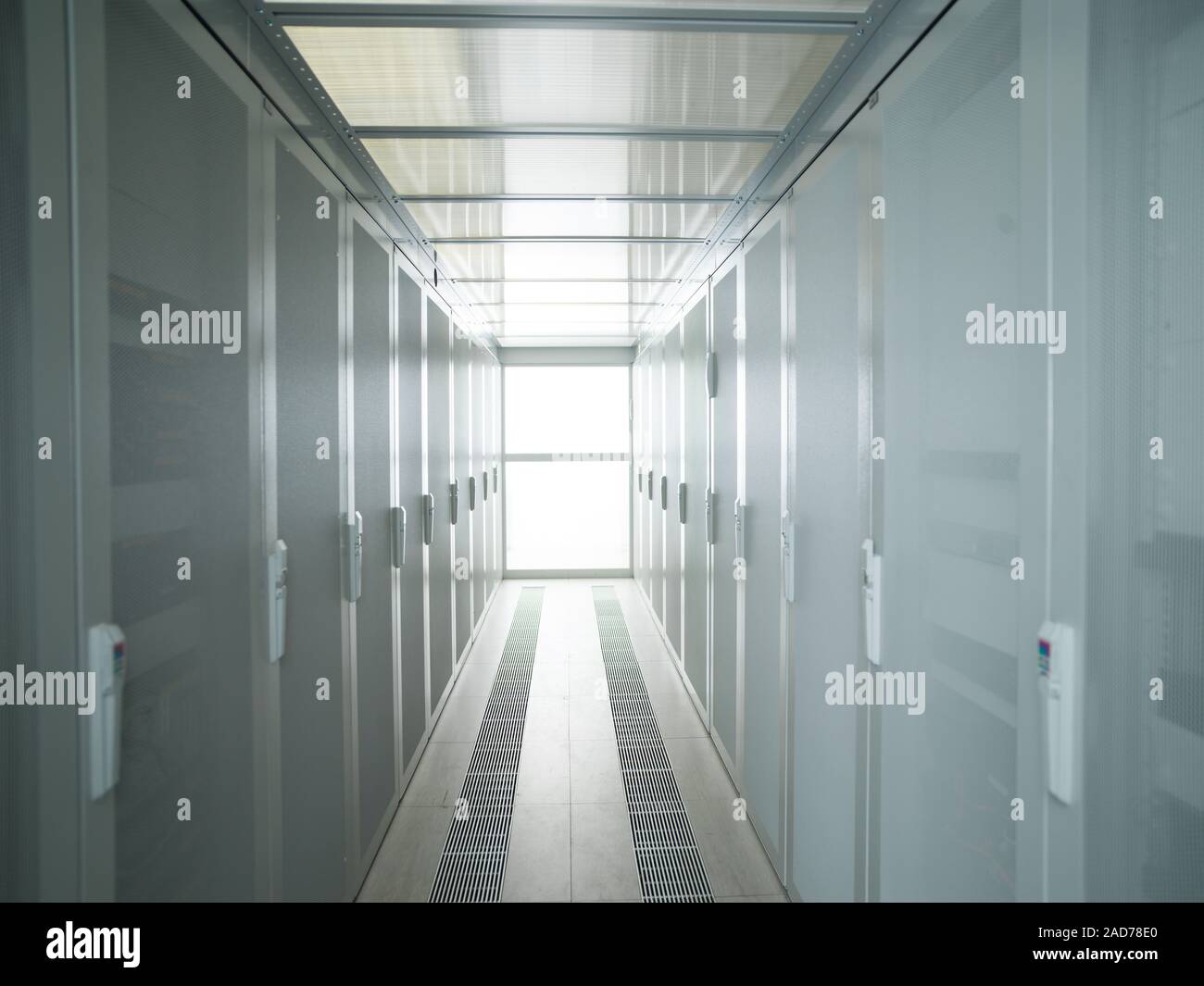 modern server room with white servers Stock Photo - Alamy