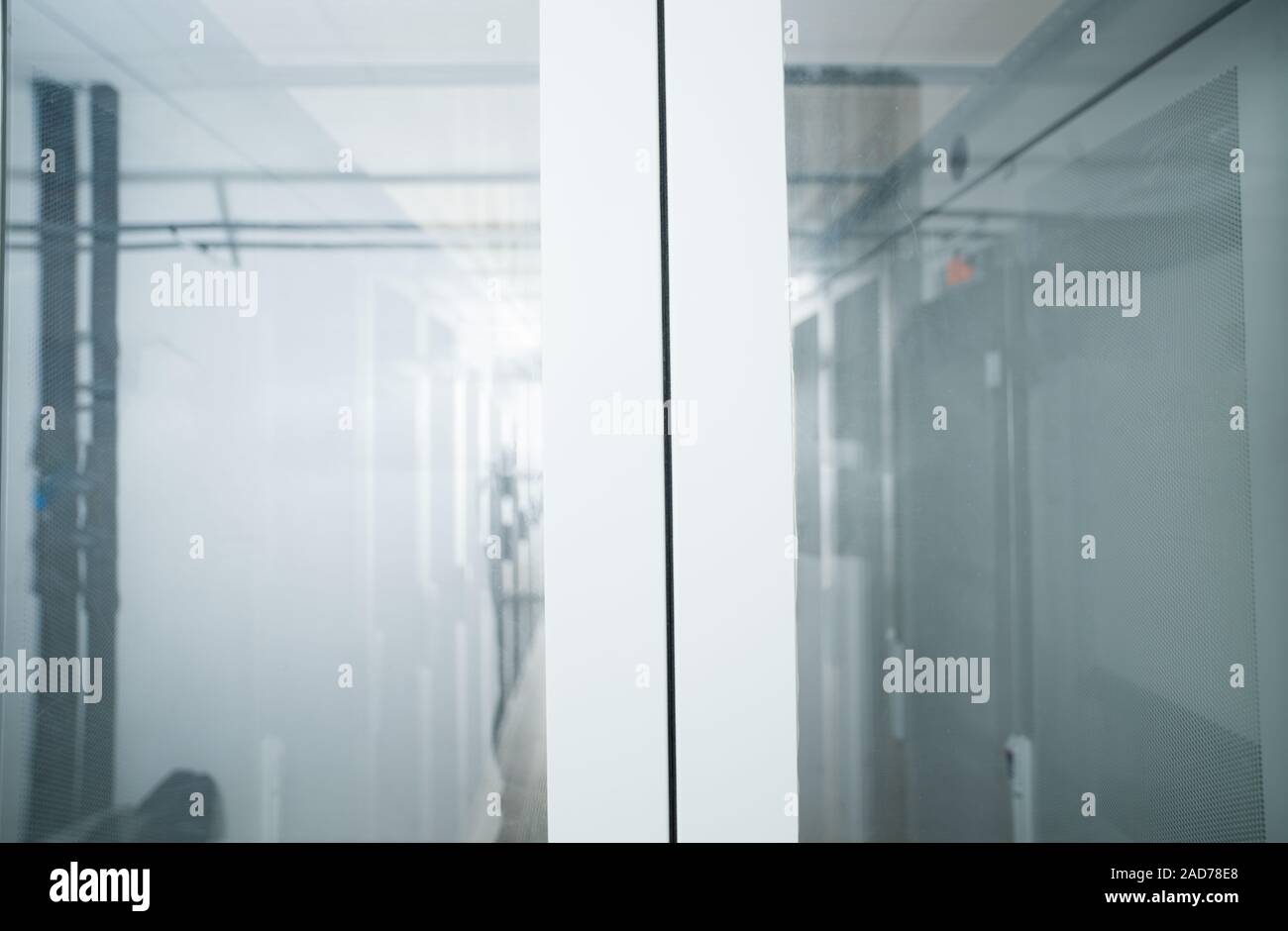 modern server room with white servers Stock Photo - Alamy
