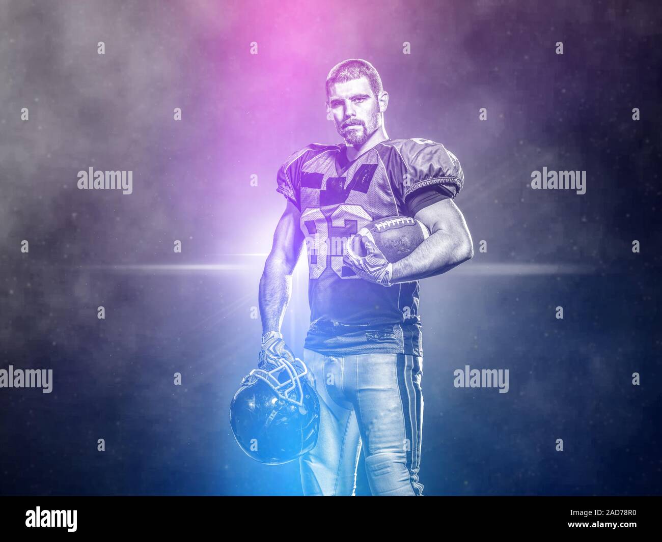 portrait of confident American football players Stock Photo - Alamy