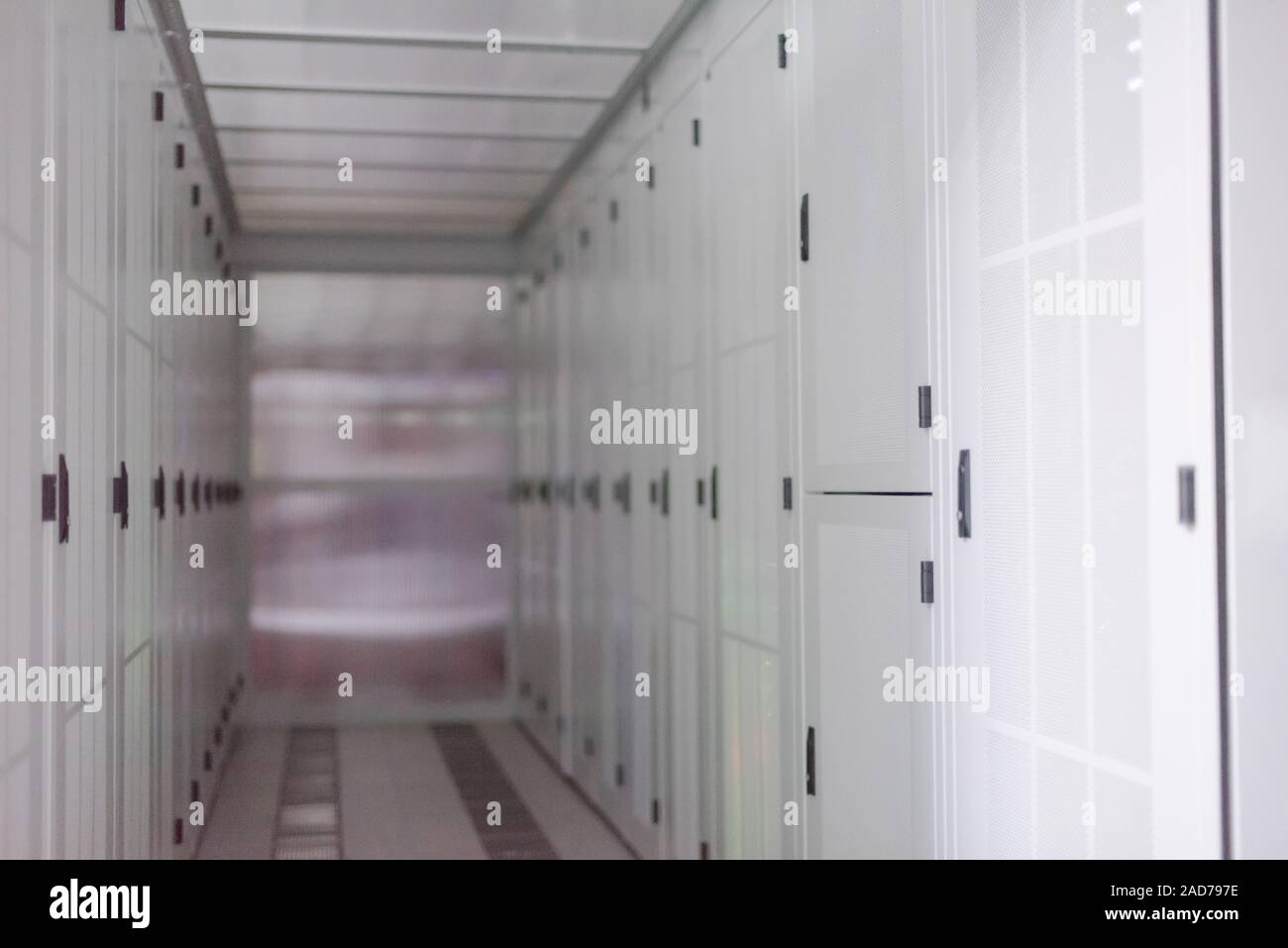 modern server room with white servers Stock Photo - Alamy