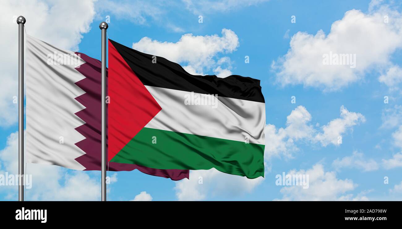 Qatar palestine flag hi-res stock photography and images - Alamy
