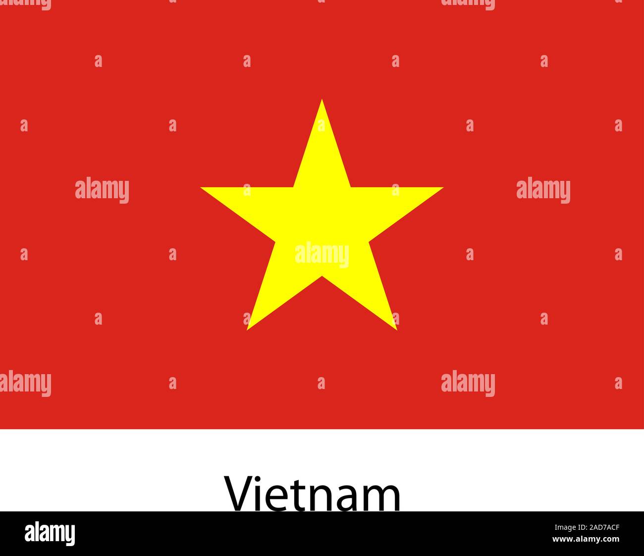 Flag of the country vietnam. Vector illustration. Exact colors Stock ...