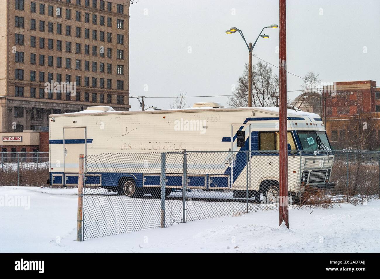 Winter view of Gary Indiana Stock Photo - Alamy