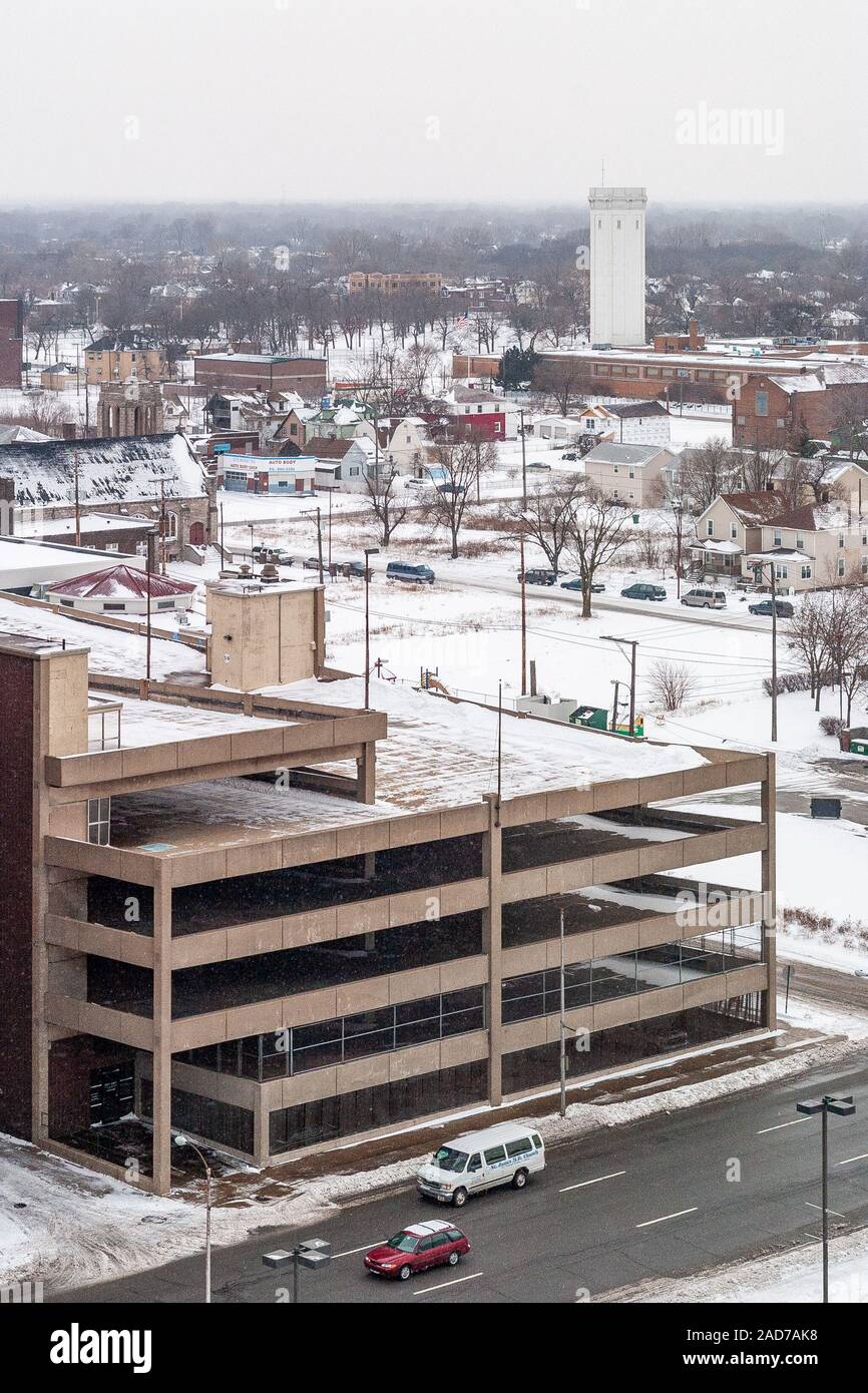 Winter view of Gary Indiana Stock Photo - Alamy