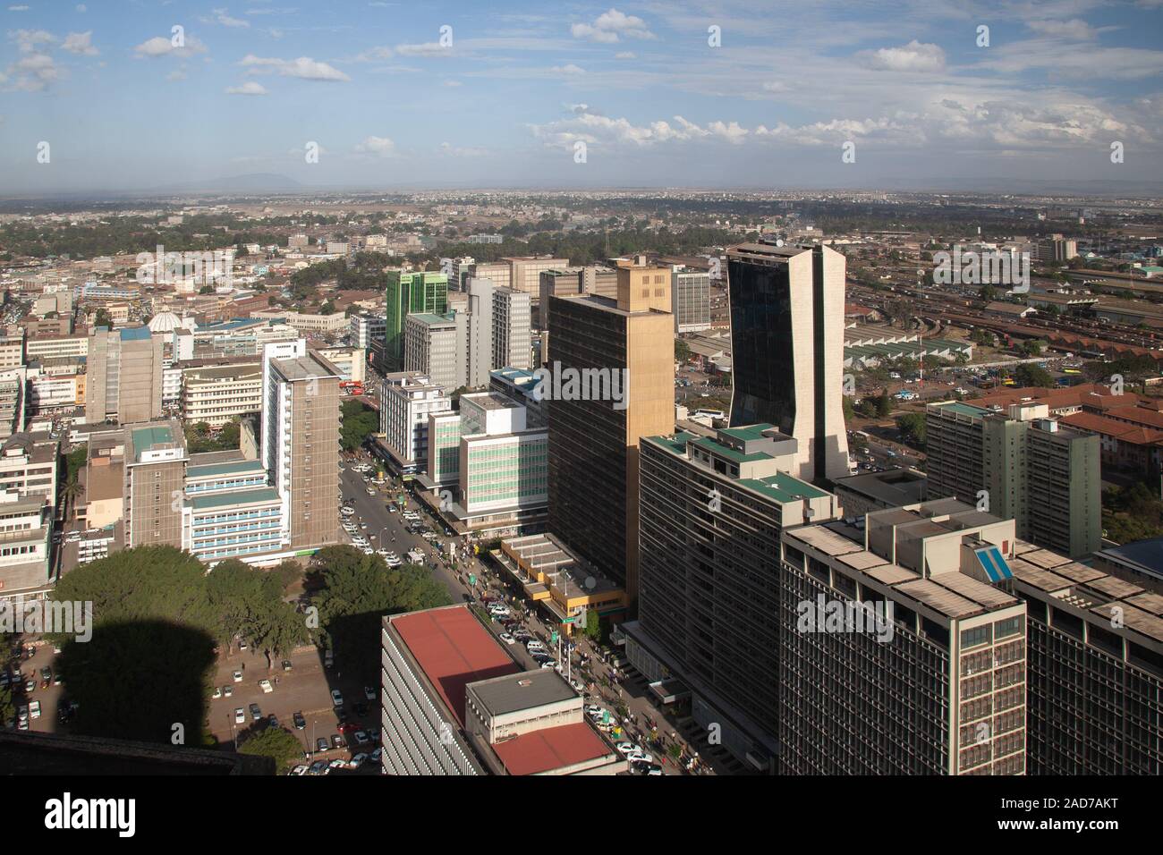 aerial view of nairobi in africa Stock Photo - Alamy