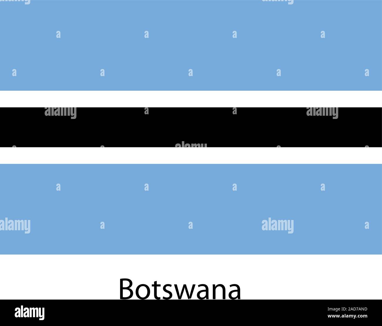 Flag of the country botswana. Vector illustration. Exact colors Stock ...