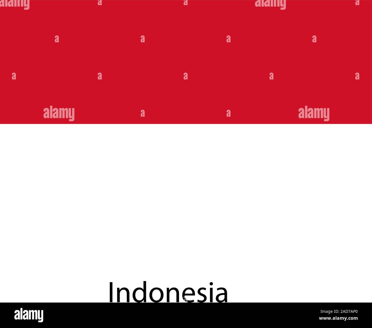 Flag of the country indonesia. Vector illustration. Exact colors Stock ...