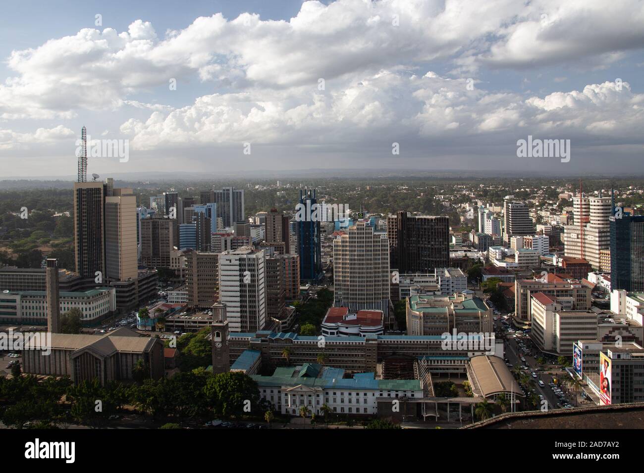 aerial view of nairobi in africa Stock Photo - Alamy