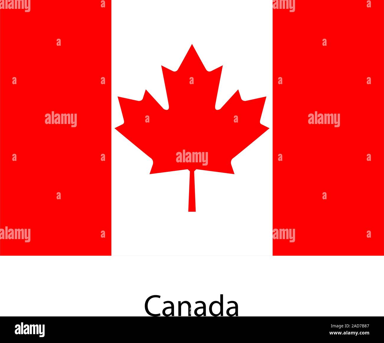 Flag of the country canada. Vector illustration. Exact colors Stock ...