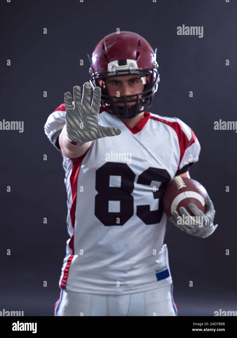 American football player pointing Stock Photo - Alamy
