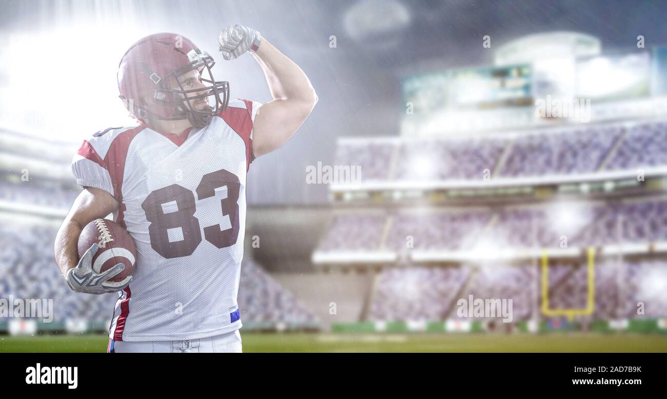 american football player celebrating touchdown Stock Photo - Alamy