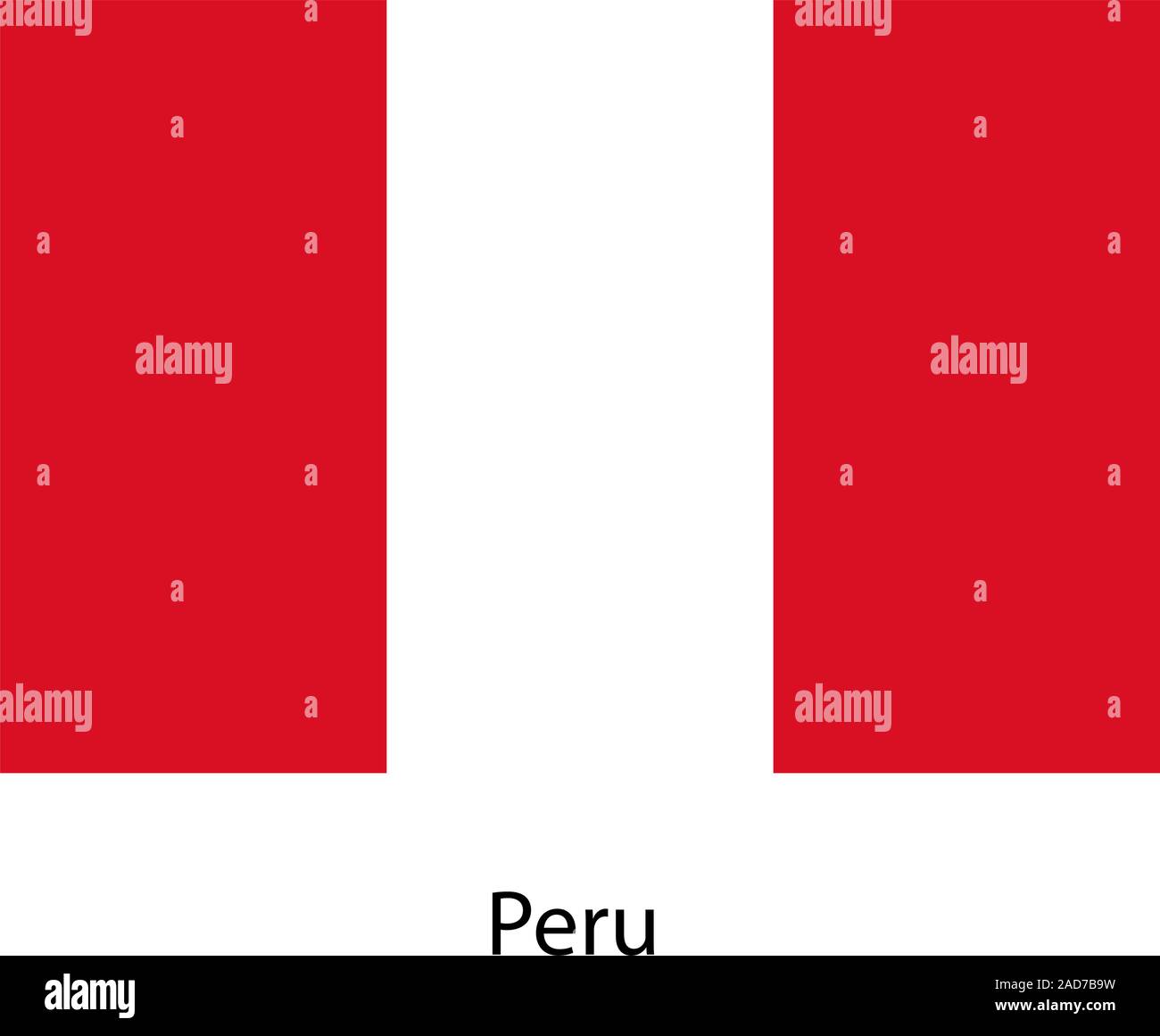 Flag of the country peru. Vector illustration. Exact colors Stock ...