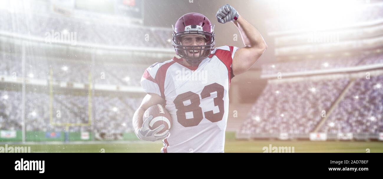 american football player celebrating touchdown Stock Photo - Alamy