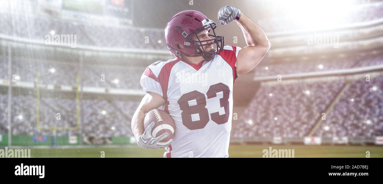 american football player celebrating touchdown Stock Photo - Alamy
