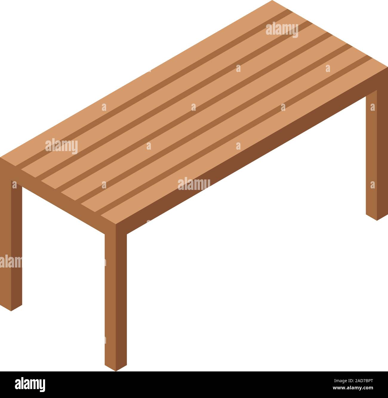 Wood bench icon, isometric style Stock Vector Image & Art - Alamy
