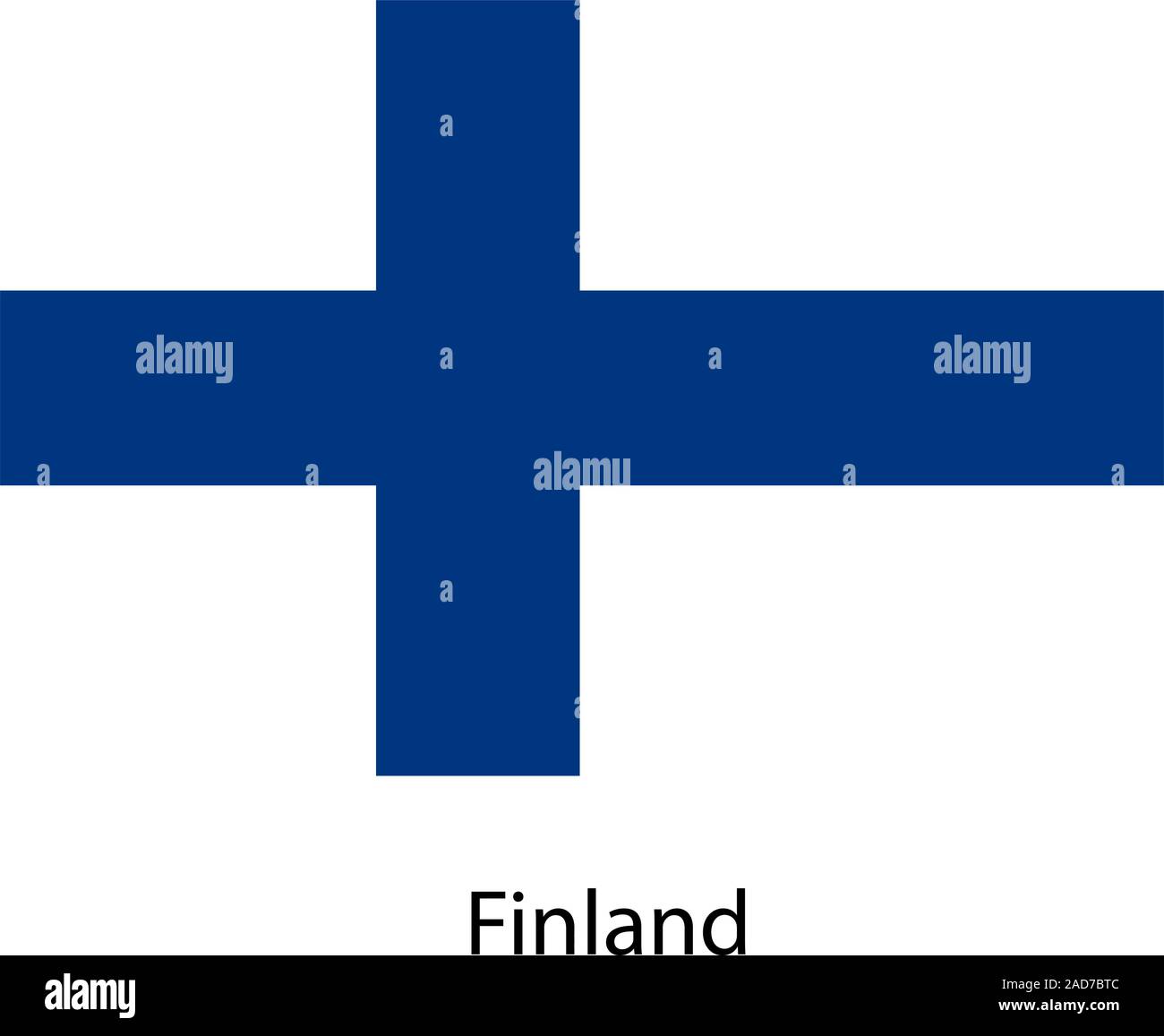Flag of the country finland. Vector illustration. Exact colors Stock ...