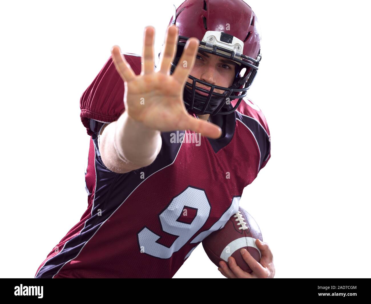 American football player pointing Stock Photo - Alamy