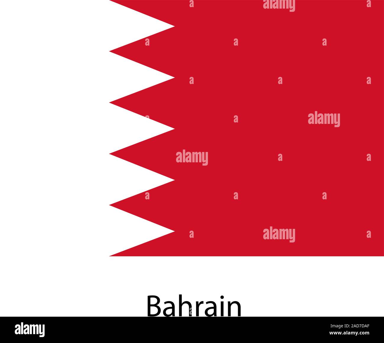 Flag of the country bahrain. Vector illustration. Exact colors Stock ...