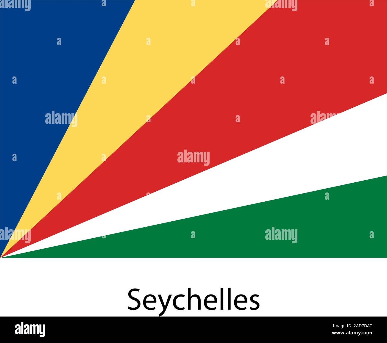 Flag of the country seychelles. Vector illustration. Exact colors Stock ...