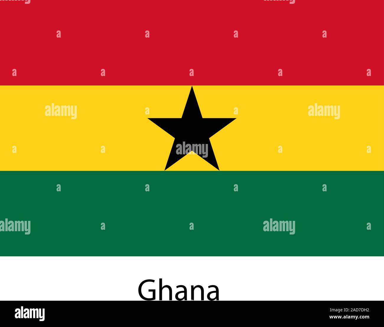 Flag of the country ghana. Vector illustration. Exact colors Stock ...