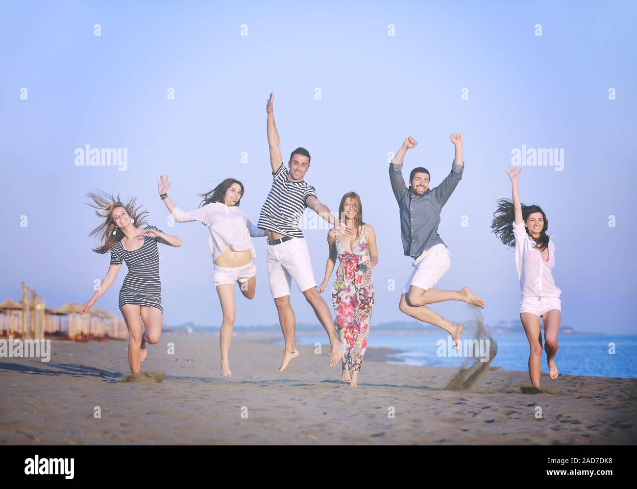 Young diverse people joyful hi-res stock photography and images - Alamy