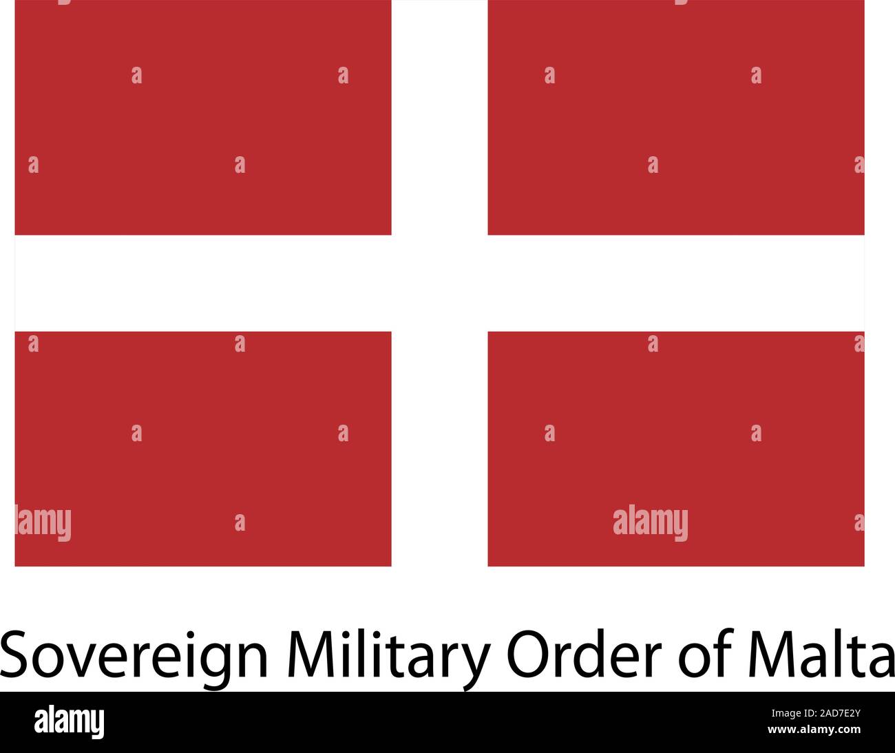 Flag of the country sovereing military order of malta. Vector ...